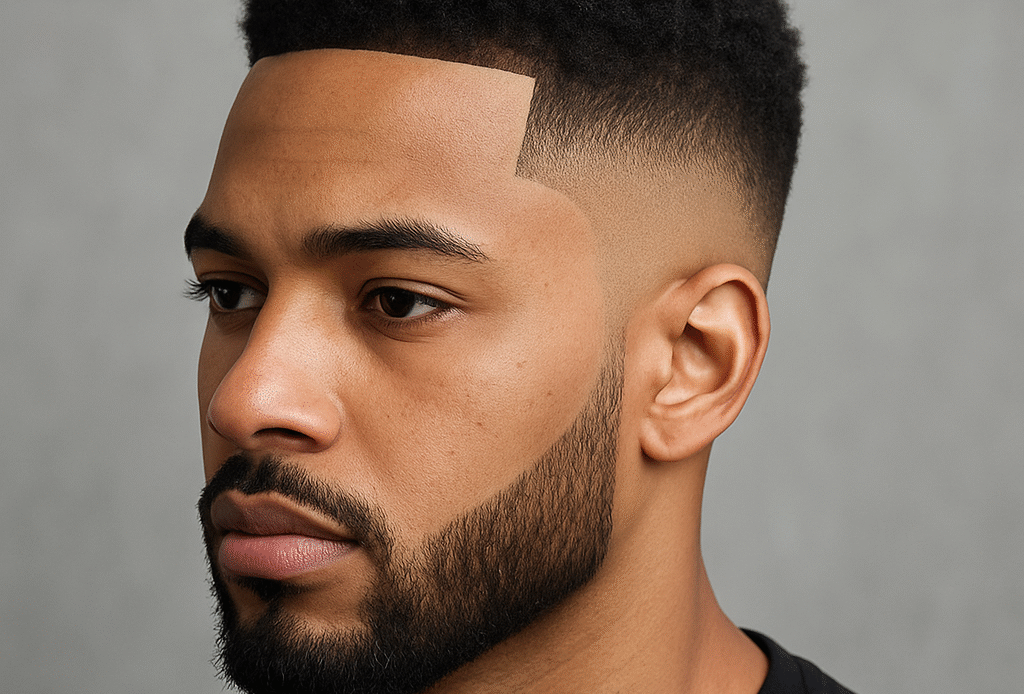 Drop Fade with Line-Up Haircut: Stylish Modern Men Look